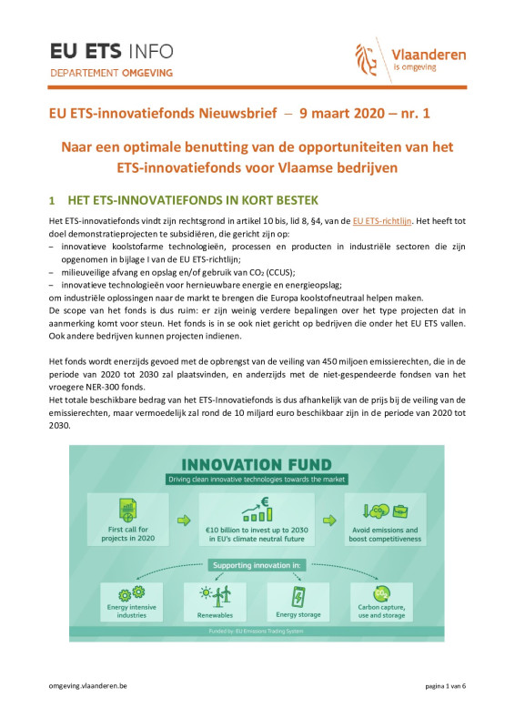 EU Innovation Fund: prepare for the call for projects or apply as an ...